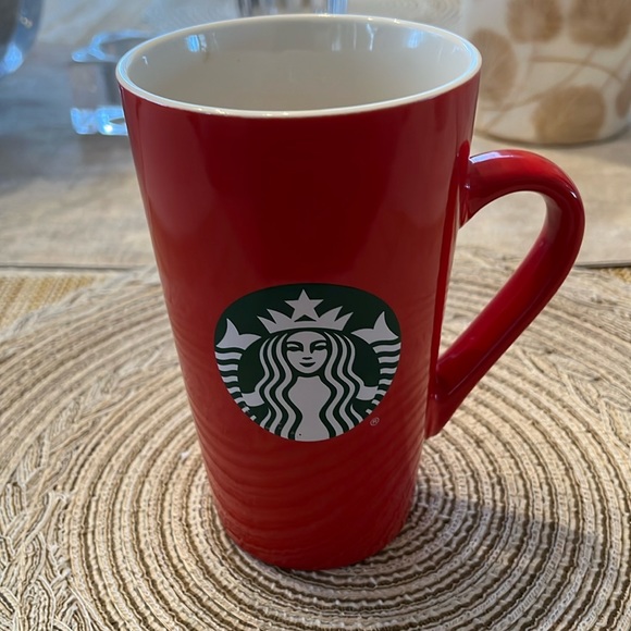 Starbucks | Dining | Starbucks Coffee Mug Cup Red With Green White Logo ...